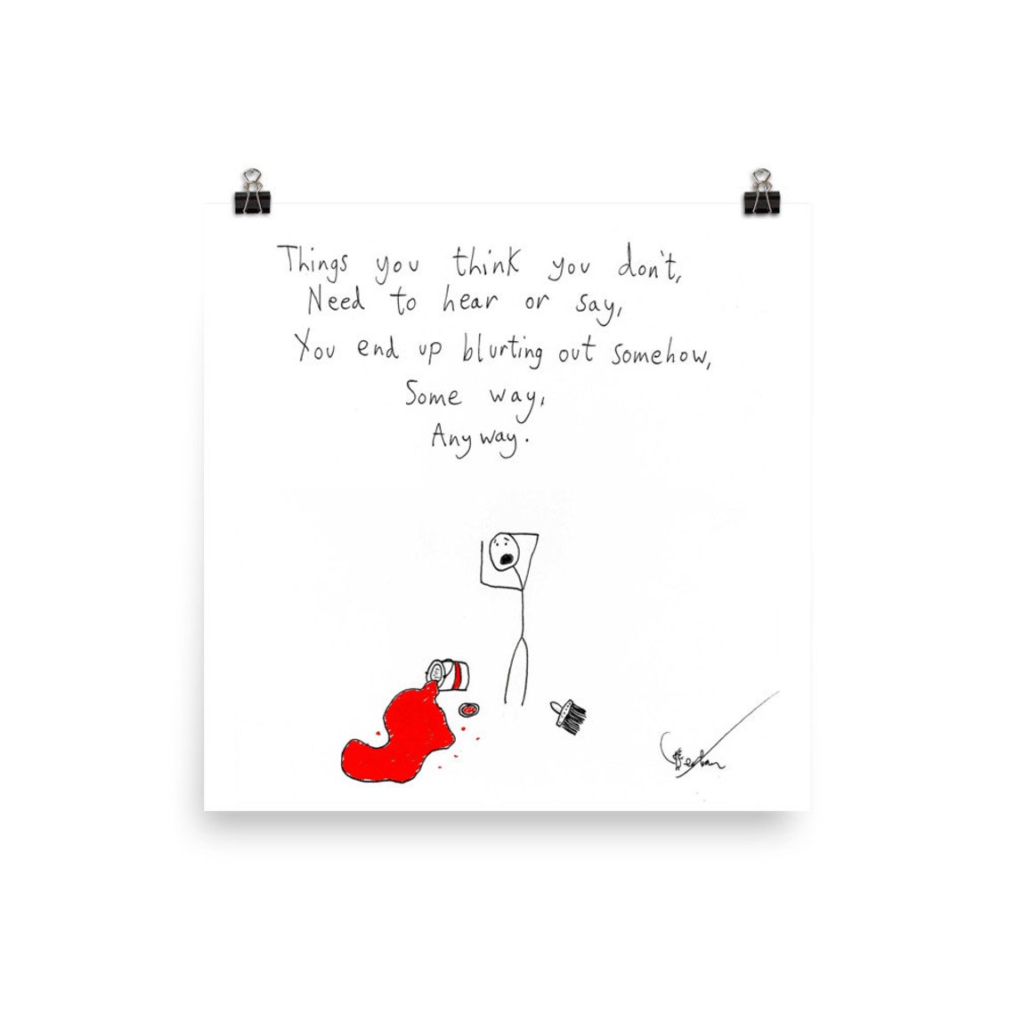 Say - Illustrated Poem Poster - Etsy