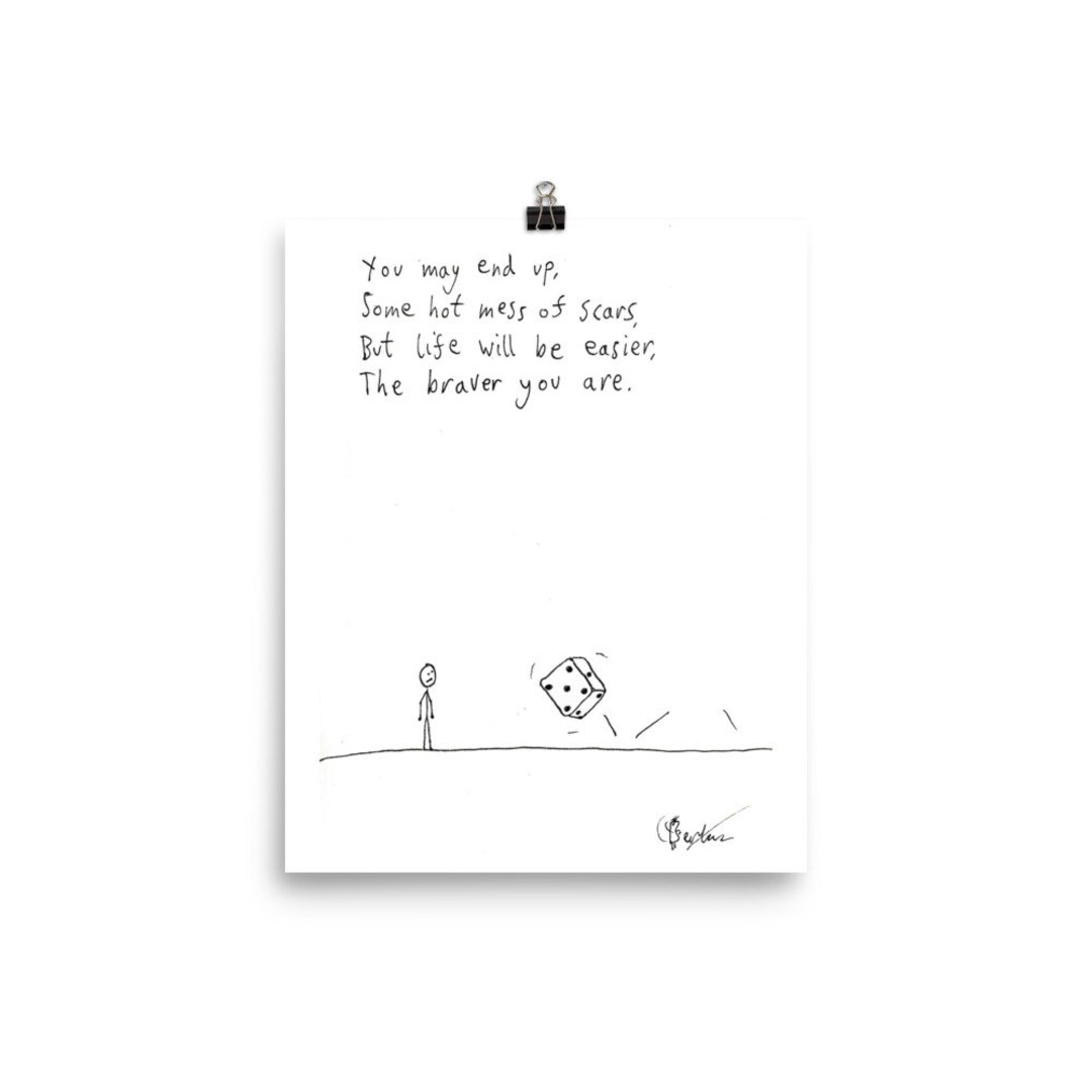 Bravoure - affiche poème illustré - Etsy France