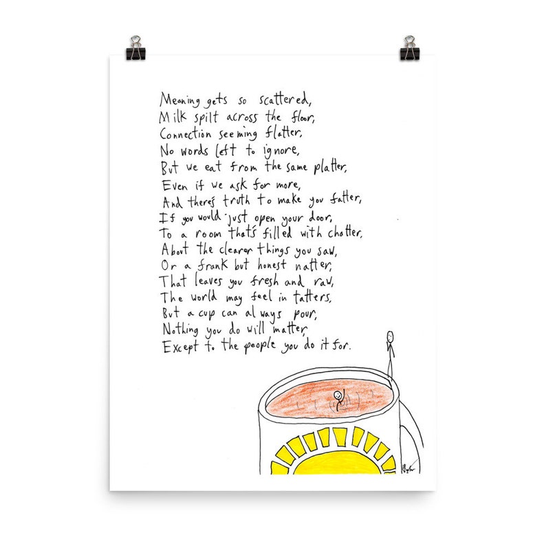 Matter Illustrated Poem Poster - Etsy