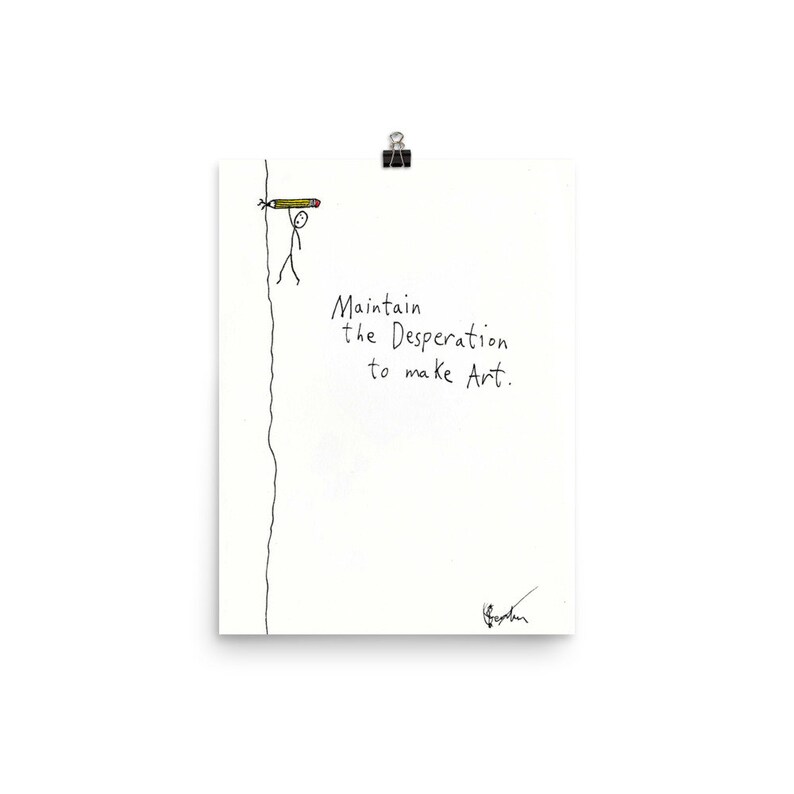 Desperation - Illustrated Poem Poster - Etsy