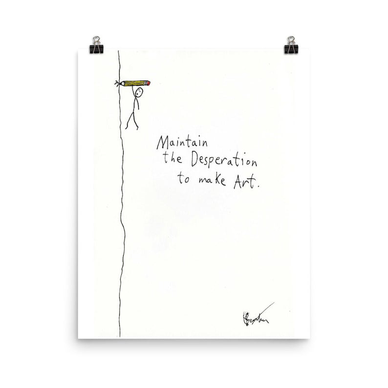 Desperation - Illustrated Poem Poster - Etsy