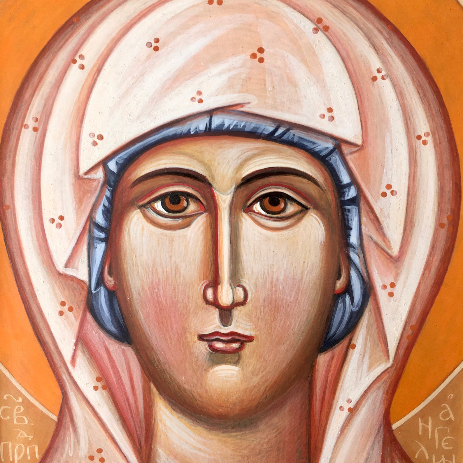 Saint Angelina of Serbia orthodox hand painted icon baptism | Etsy