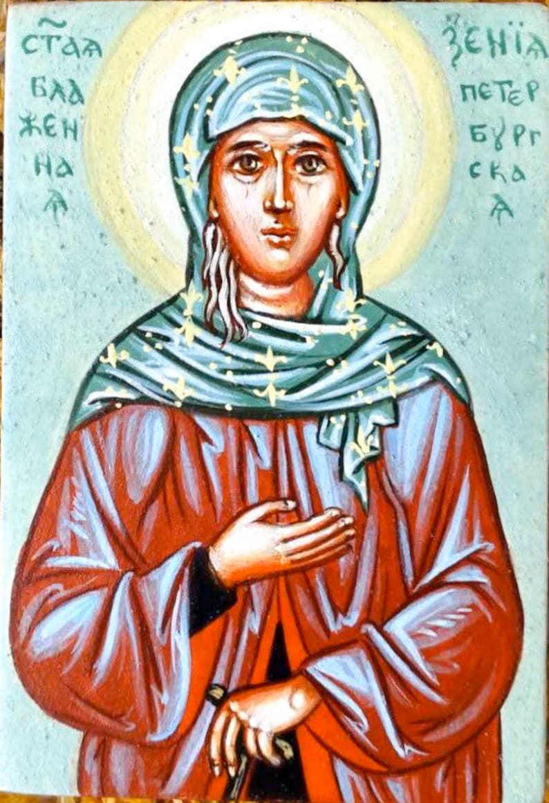 Icon Xenia of St. Petersburg. Ukrainian Hand Painted Icon. | Etsy
