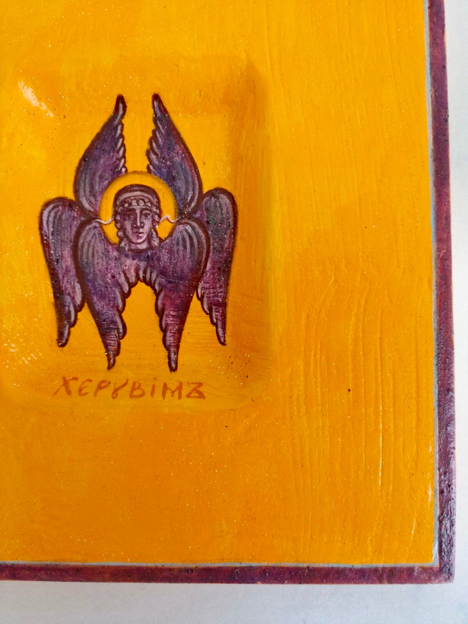 Orthodox Icon Angel Cherub Hand Painted Miniature Icon - Etsy