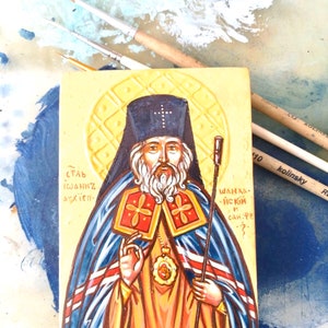 Saint John of Shanghai and San Francisco. Hand Painted - Etsy