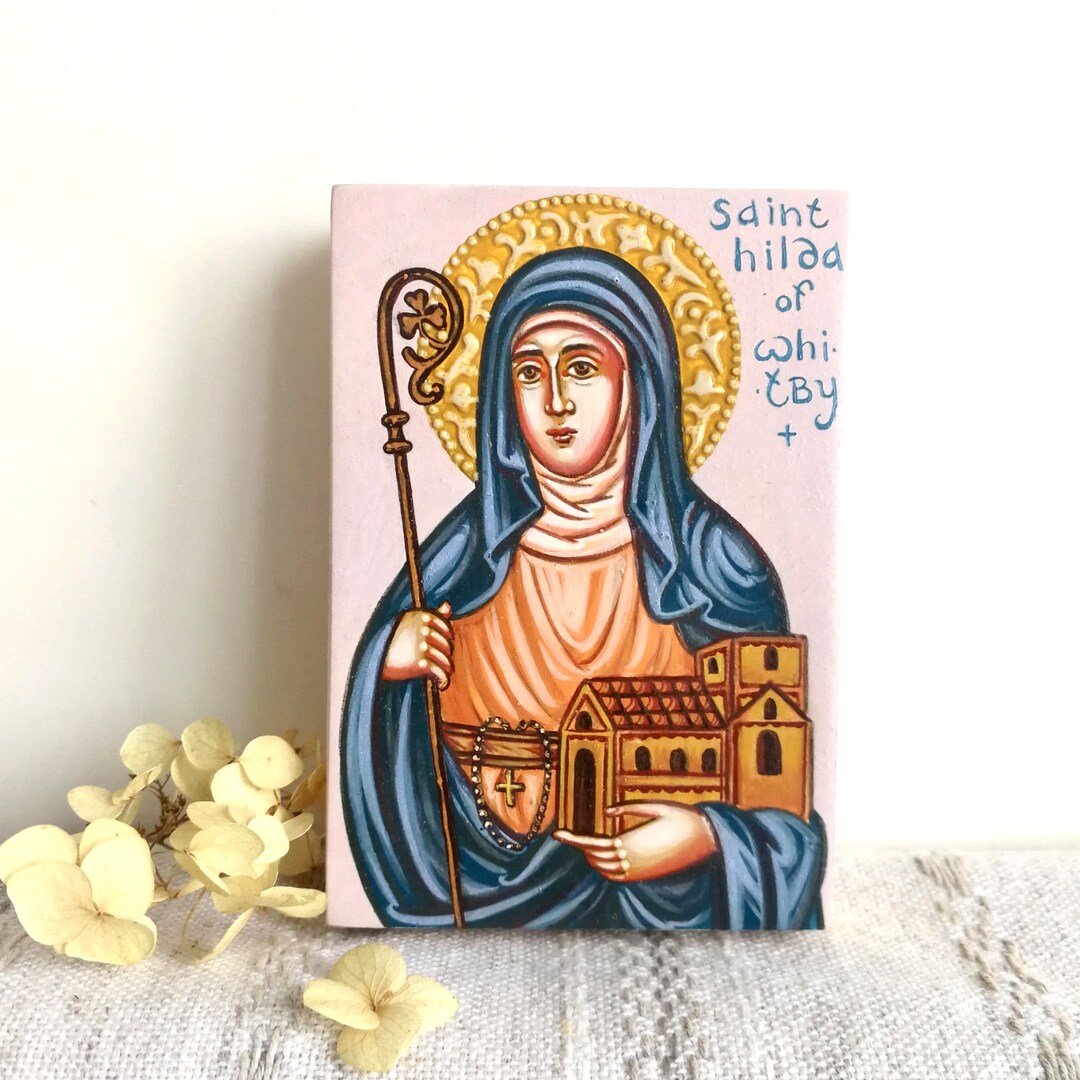 Saint Hilda of Whitby Orthodox/catholic Hand Painted Icon Gift for ...