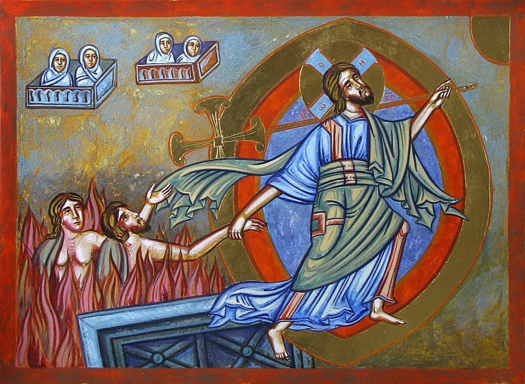 Ukrainian Digital Orthodox Icon the Harrowing of Hell. Resurrection of ...
