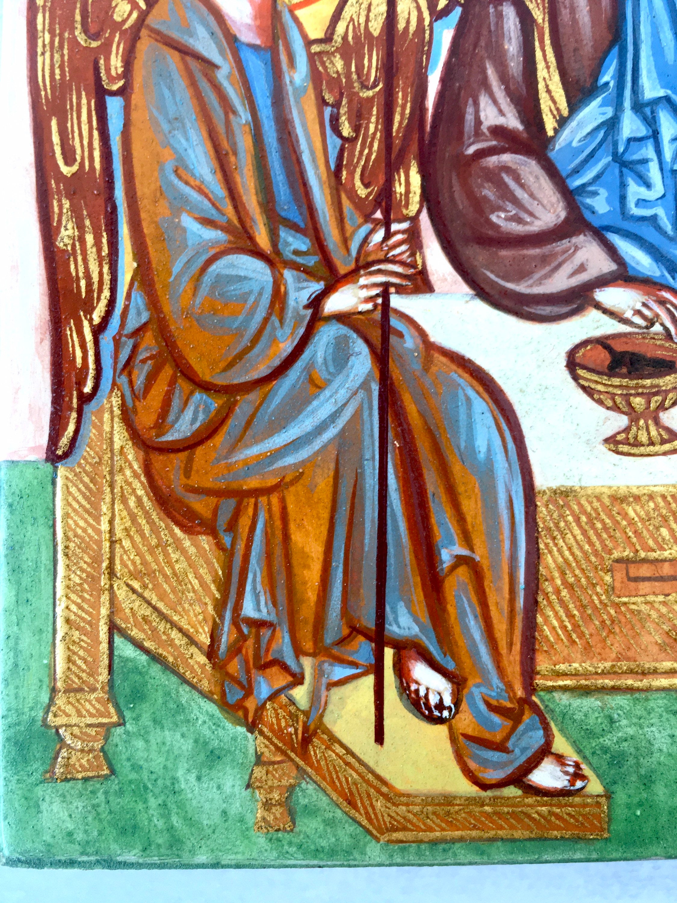 Holy Trinity Hand Painted Orthodox Icon, Miniature Ukrainian Icon ...