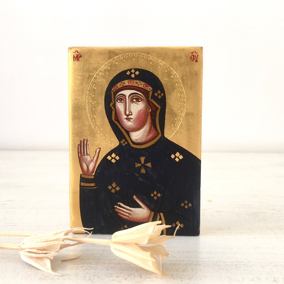 Theotokos, Orthodox Hand Painted Icon, Mother of God Ukrainian Icon ...