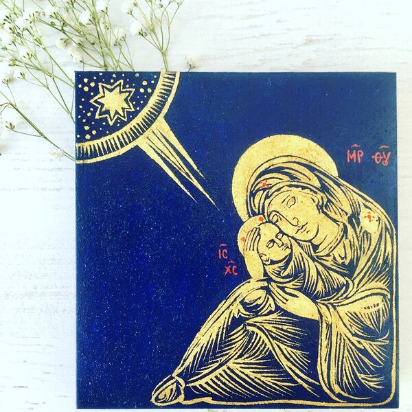 Jesus Christ Hand Painted Icon - Etsy