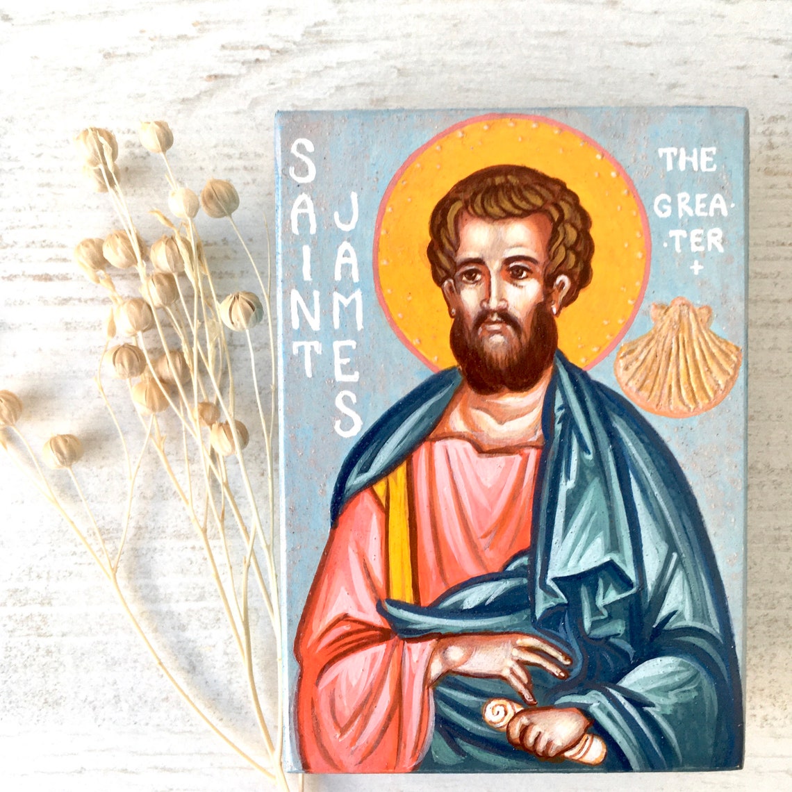 Easter gift Icon Saint apostle James the Greater. Orthodox | Etsy