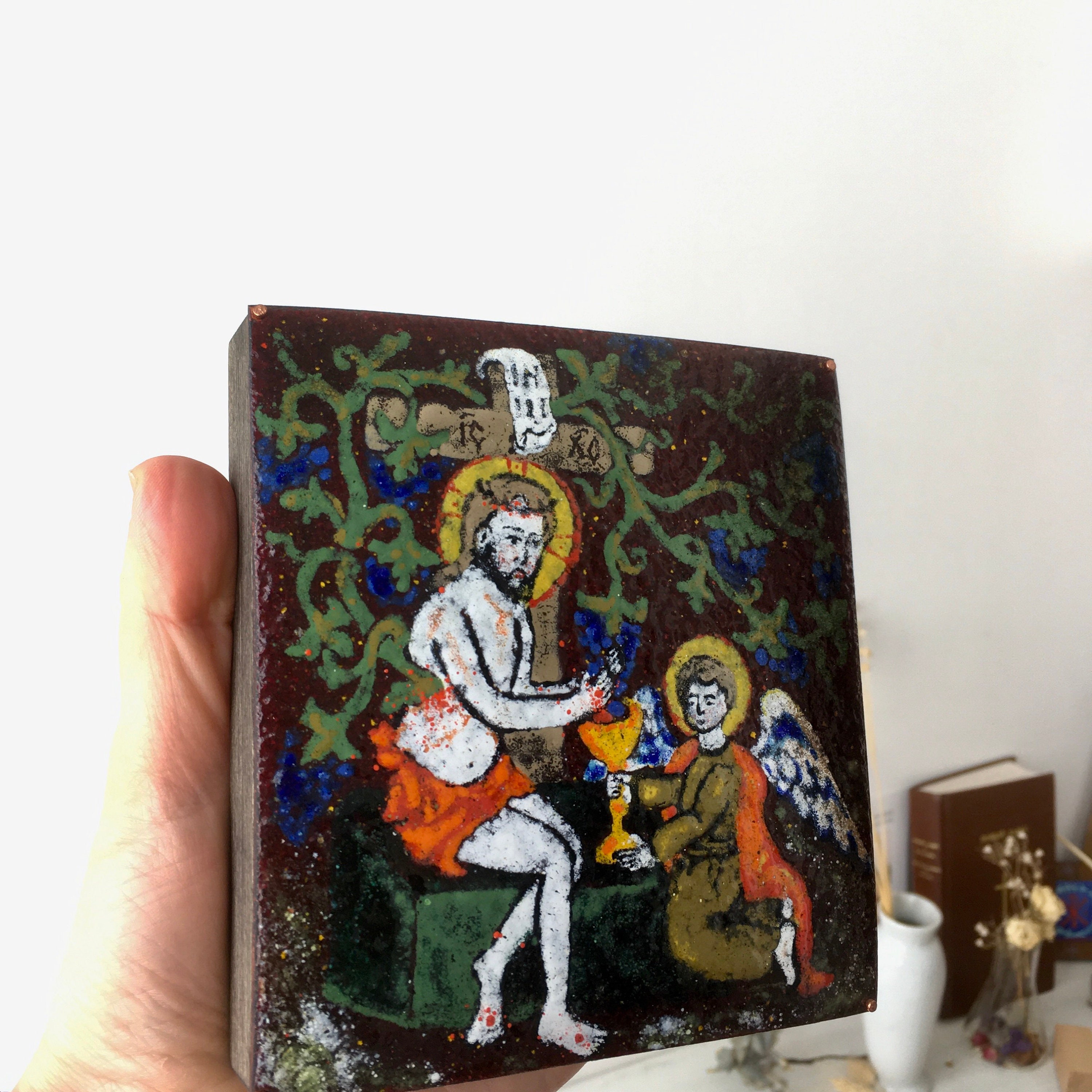 Jesus Christ the Grape Vine Hot enamel lent icon modern | Etsy