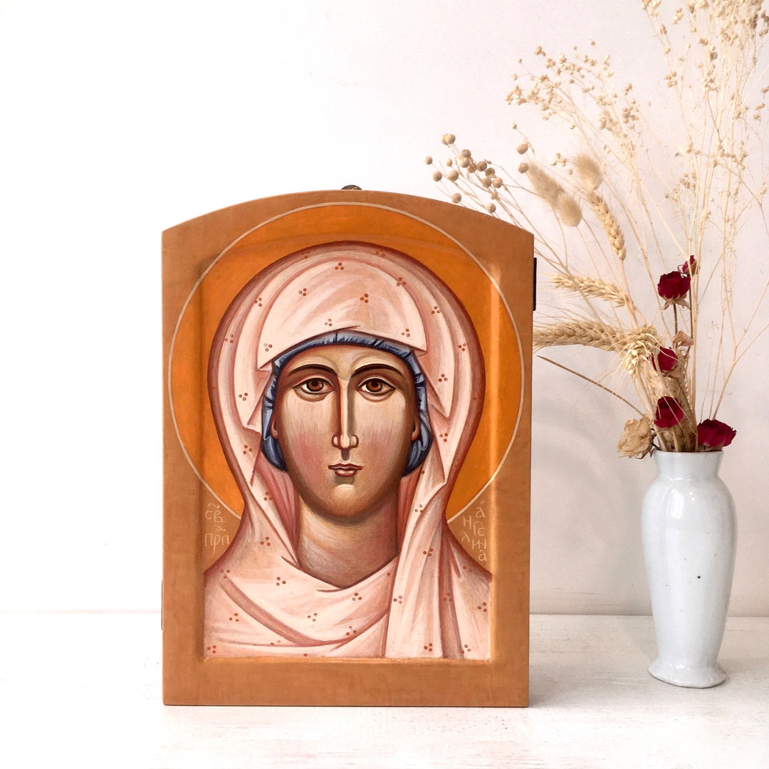 Saint Angelina of Serbia, Orthodox Hand Painted Ukrainian Icon, Baptism ...