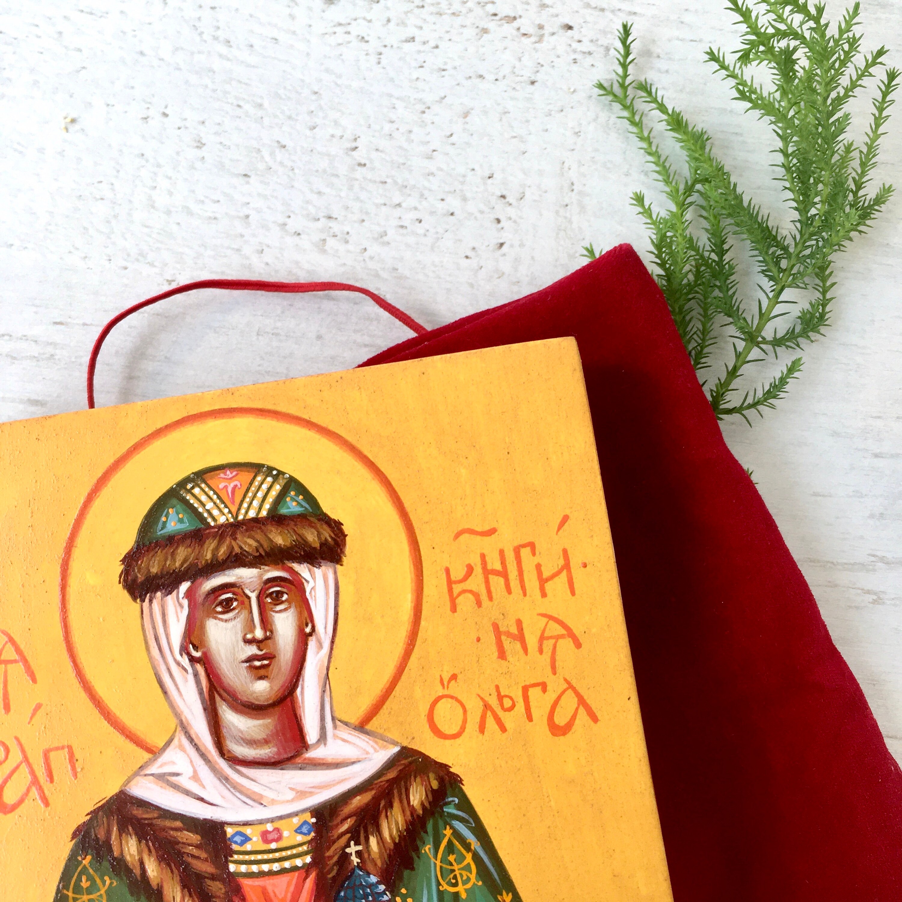 Saint Olga of Kiev. Hand Painted Ukrainian Icon. Orthodox Baptism Gift ...