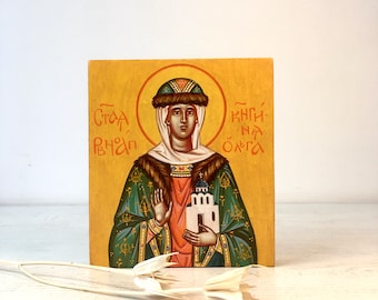 Icon of Saint Olga - Etsy