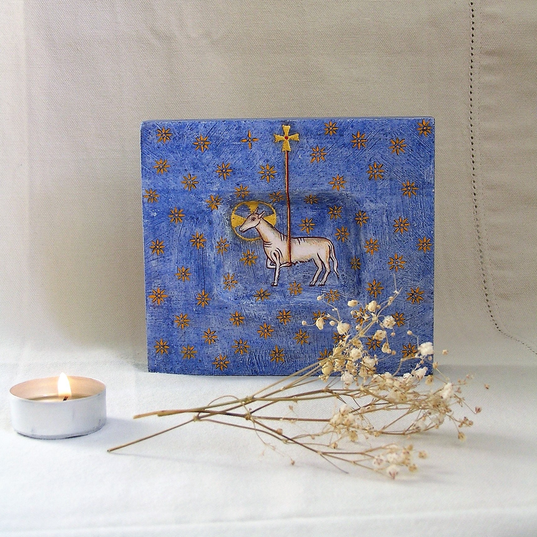 Ukrainian Miniature Icon Lamb of God. Orthodox/catholic Icon - Etsy