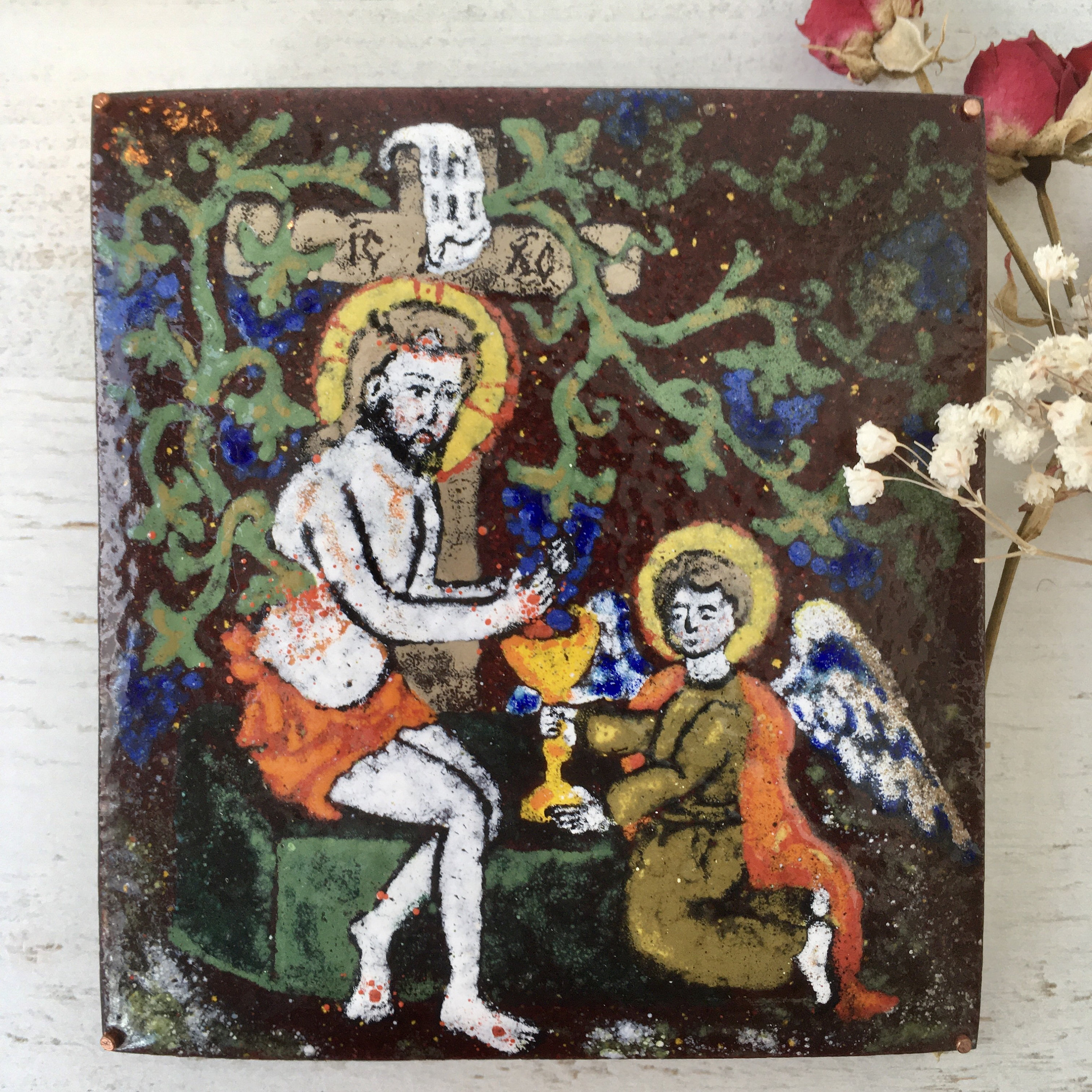 Jesus Christ the Grape Vine Hot enamel lent icon modern | Etsy