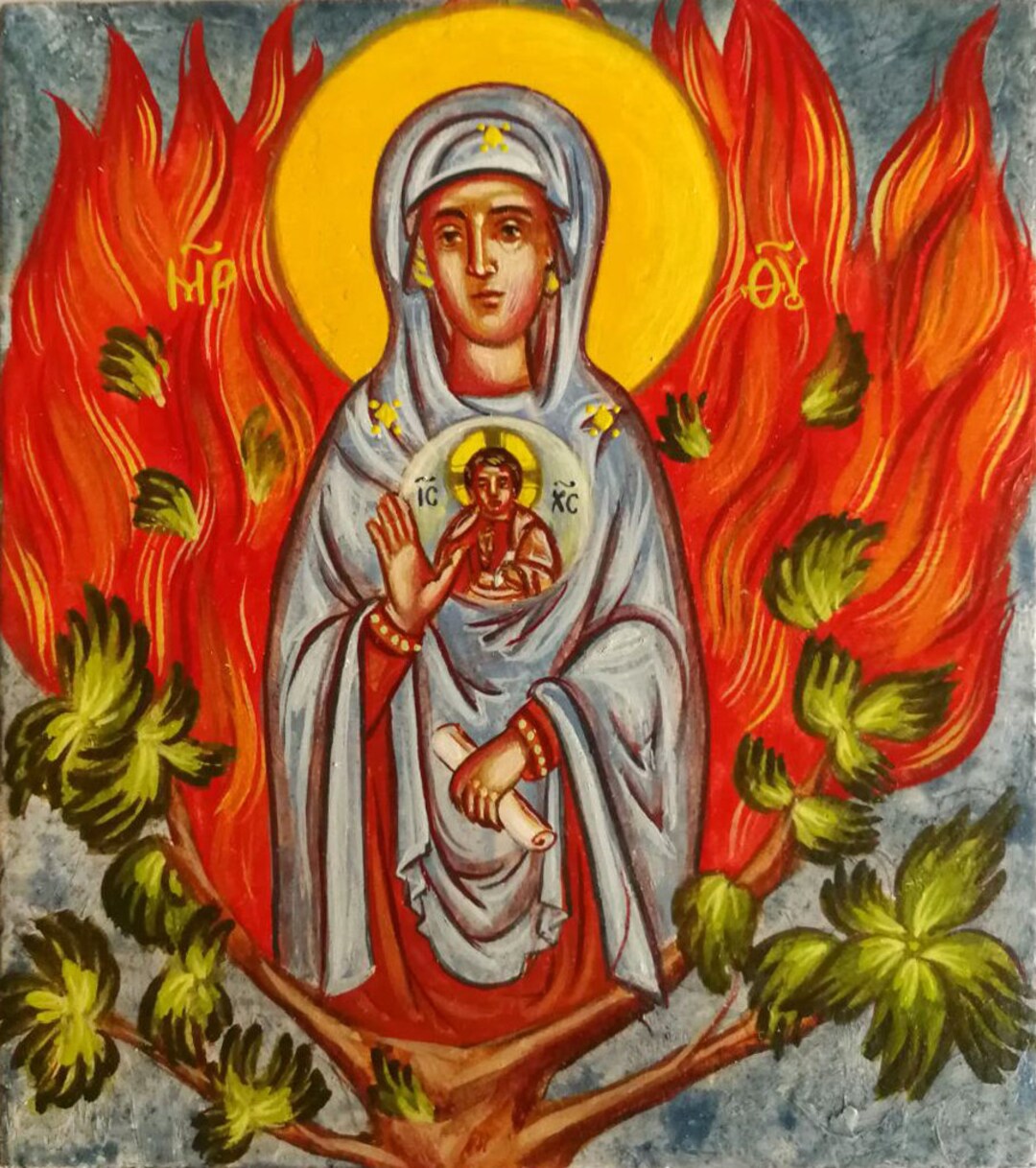 Ukrainian Digital Orthodox Icon Mother of God. Electronic Poster Our ...
