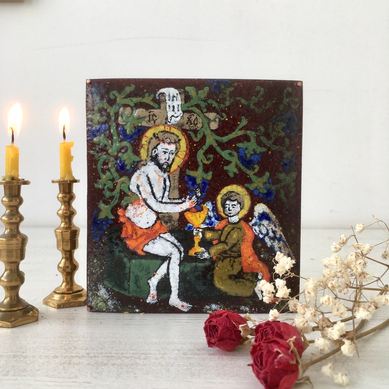 Jesus Christ the Grape Vine Hot Enamel Lent Icon Modern - Etsy