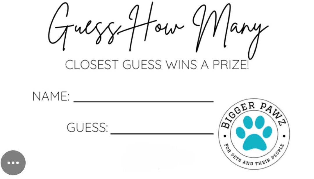 Guess How Many Game Printable Download - Etsy