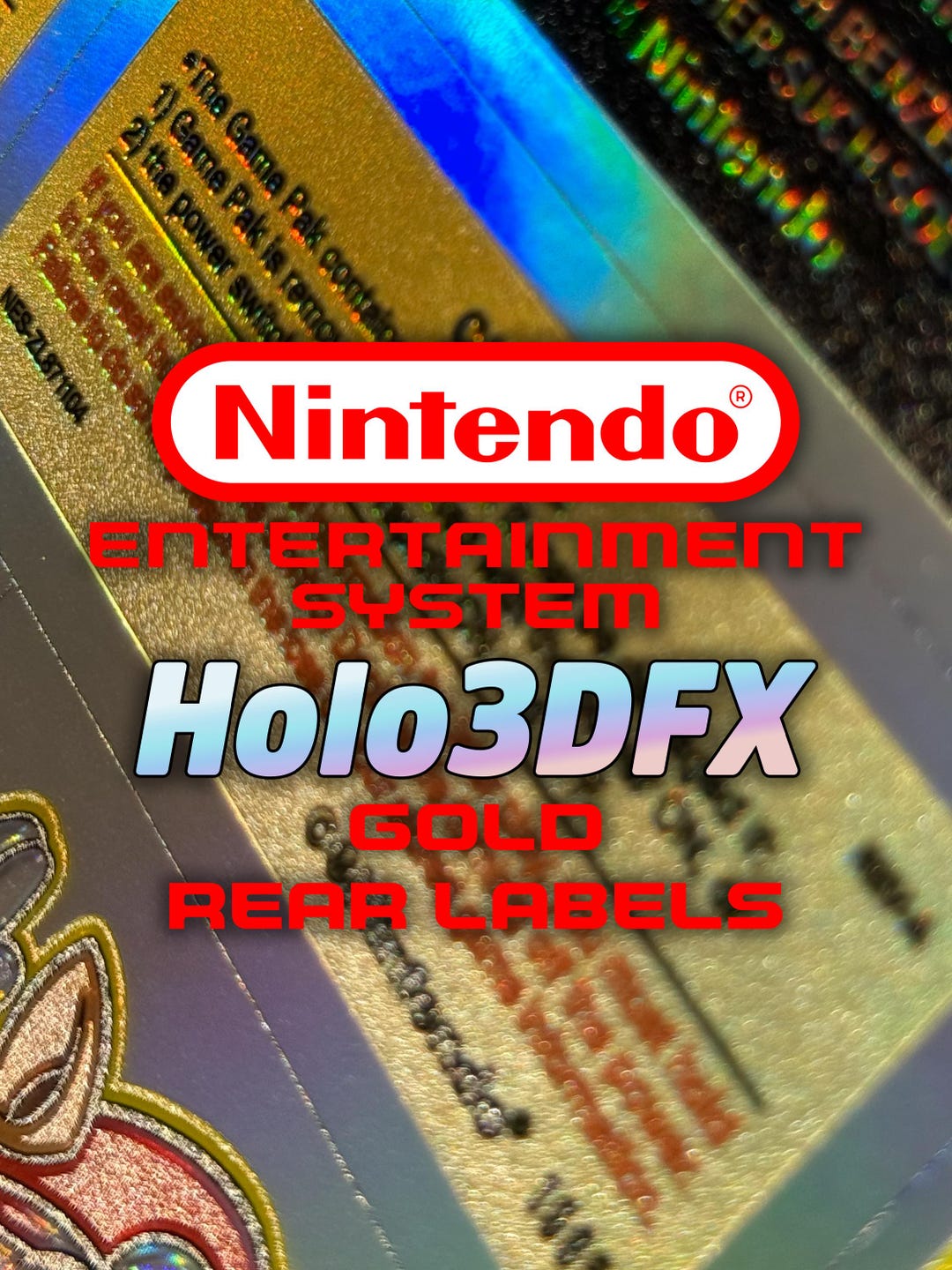Gold NES (US) Rear Holo3dfx Cartridge Labels - Etsy