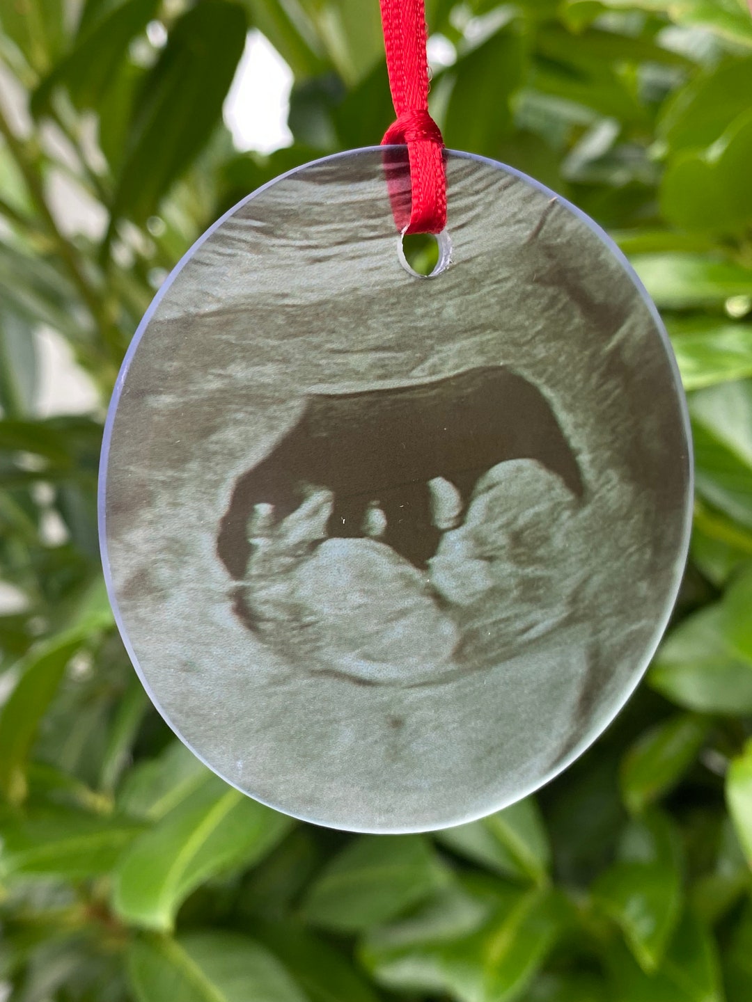 Glass Photo Bauble Personalised Baby Scan Ornament Baby Scan - Etsy