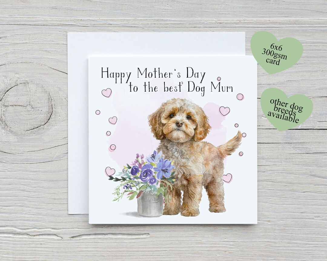 Mothers Day Card From the Dog, Cavapoo Mum, 1st Mothers Day as a Dog ...