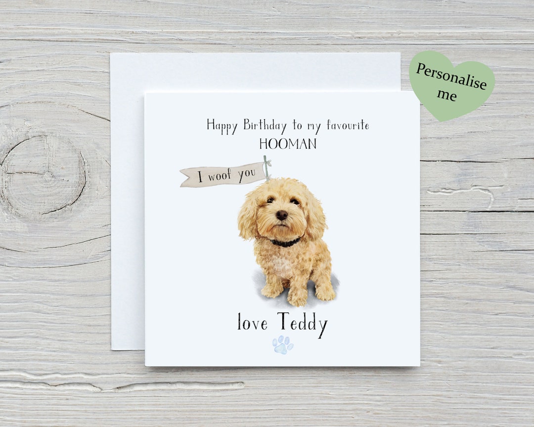 Cavapoo Birthday Card, Dog Lover Card, Cavapoo Mum Card, Cavapoo Dad - Etsy
