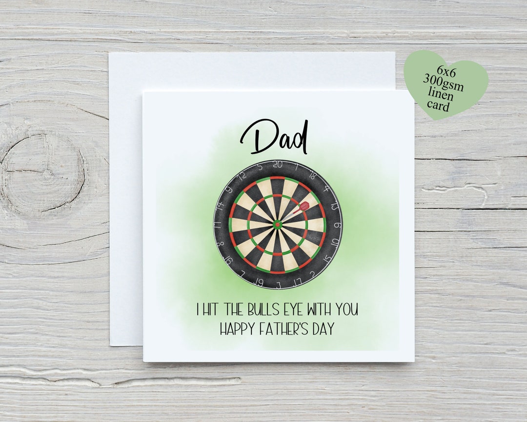 Father's Day Card for a Darts Dad, Darts Fan Card, Birthday Card ...