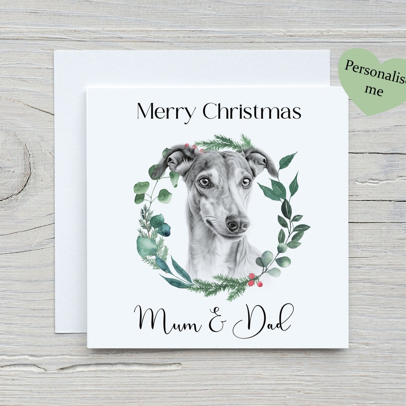 Greyhound Christmas Cards - Etsy