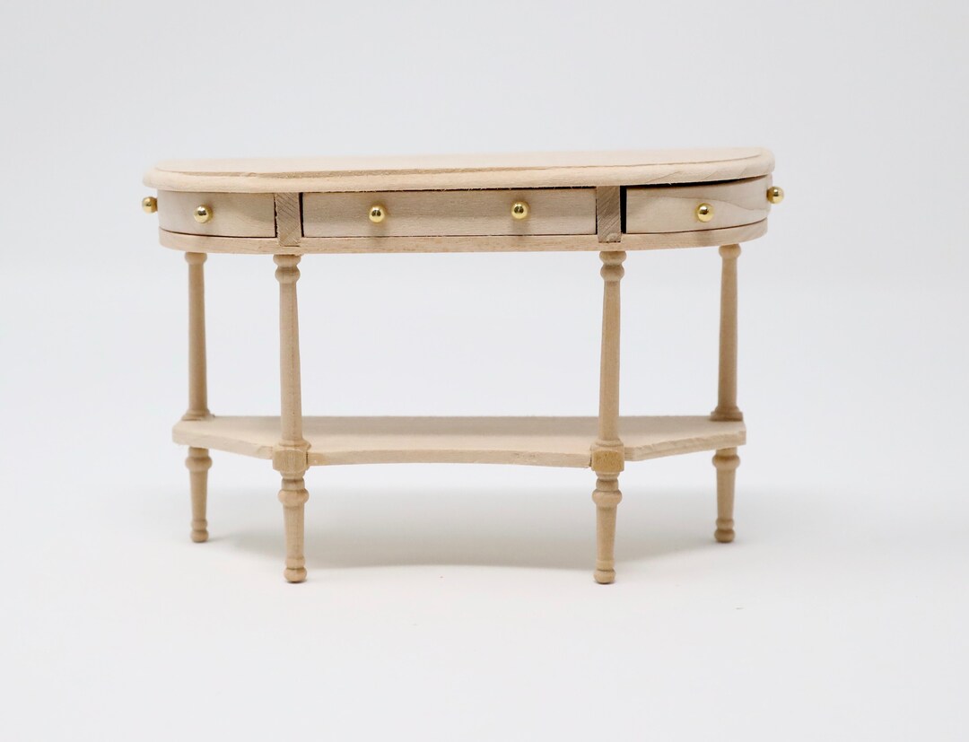 Dollhouse Miniature Unfinished Console Table Miniature Side Board ...