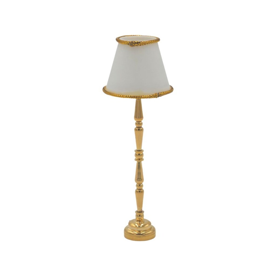 Miniature Dollhouse Gold Floor Lamp Dollhouse Light Dollhouse Lamp LED ...