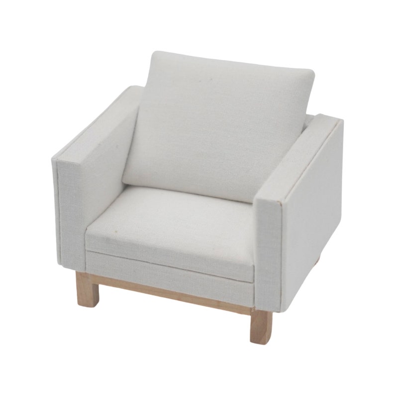 Dollhouse Miniature Chair Dollhouse Chair White Chair Modern - Etsy