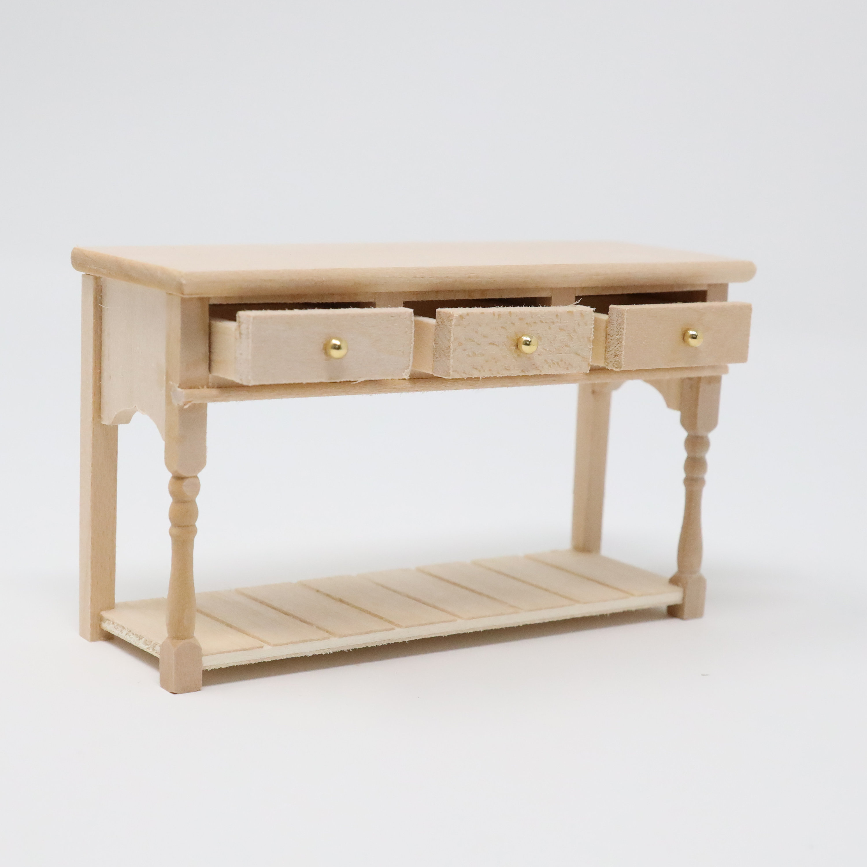 Dollhouse Miniature Unfinished Side Board Buffet Kitchen Table Kitchen ...