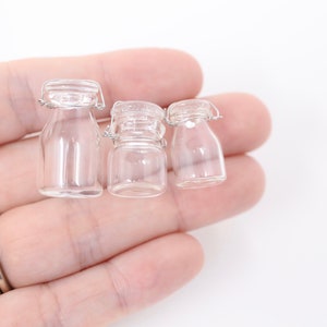 Dollhouse Miniature Glass Jars Miniature Vase Dollhouse Jars Mini Glass ...