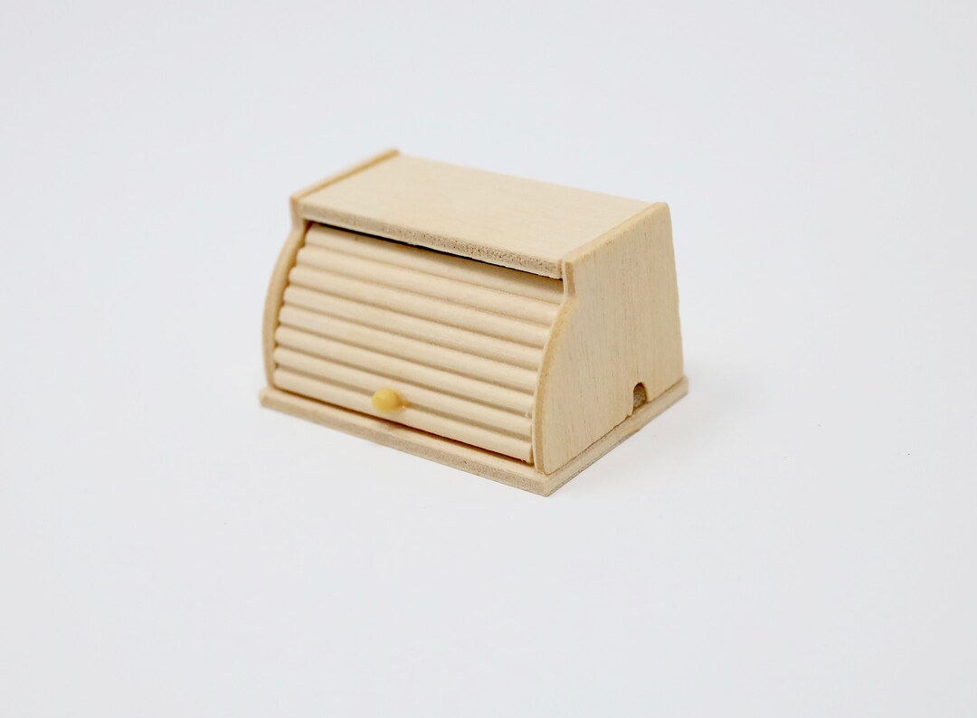 Dollhouse Miniature Unfinished Bread Box Kitchen Box 1:12 Scale ...