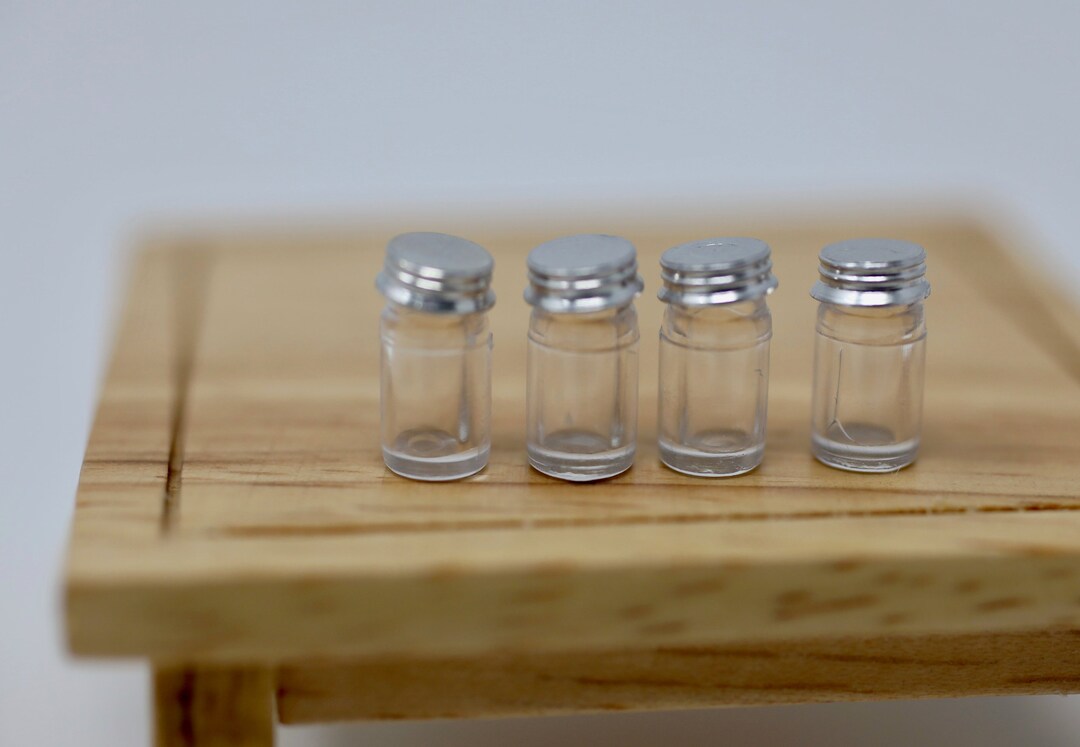 Dollhouse Miniature Mason Jars With Removable Lids Set of 4 Miniature ...