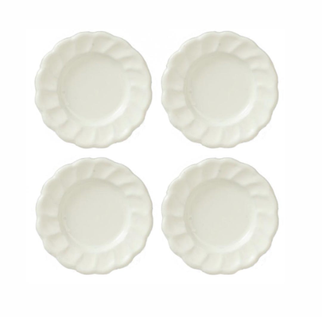 1:12 Scale Dollhouse Miniature Plates | Miniature Scalloped Plates ...