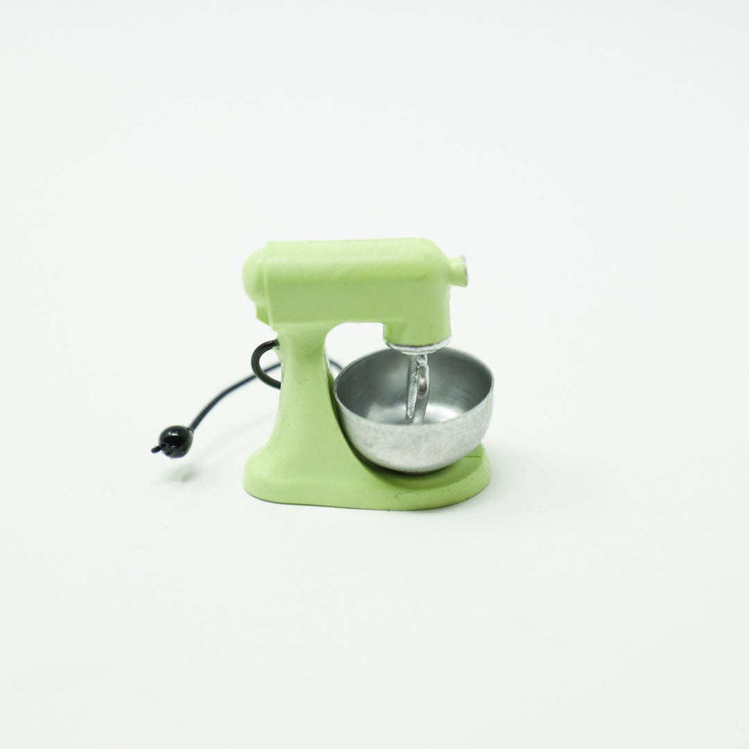 Dollhouse Miniature Mixer Mini Mixer Green Dollhouse Kitchen Mixer ...