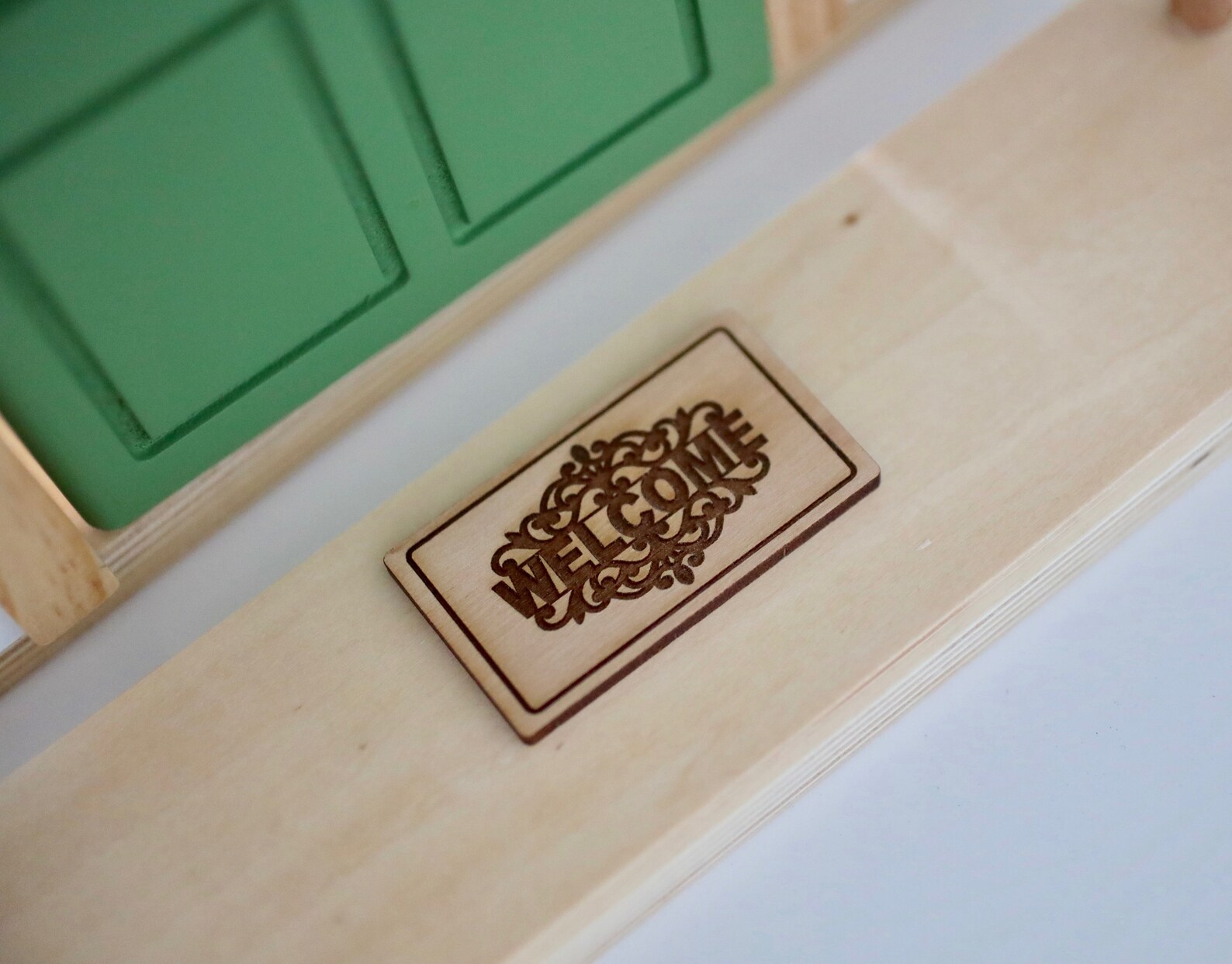 Dollhouse Miniature Welcome Mat Rug Front Door Mat 1:12 Scale Miniature ...