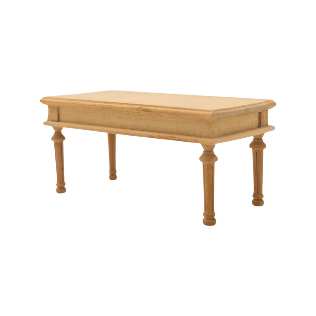 Dollhouse Miniature Unfinished Coffee Table Miniature Table Dollhouse ...
