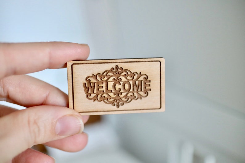 Dollhouse Miniature Welcome Mat Rug Front Door Mat 1:12 Scale Miniature ...