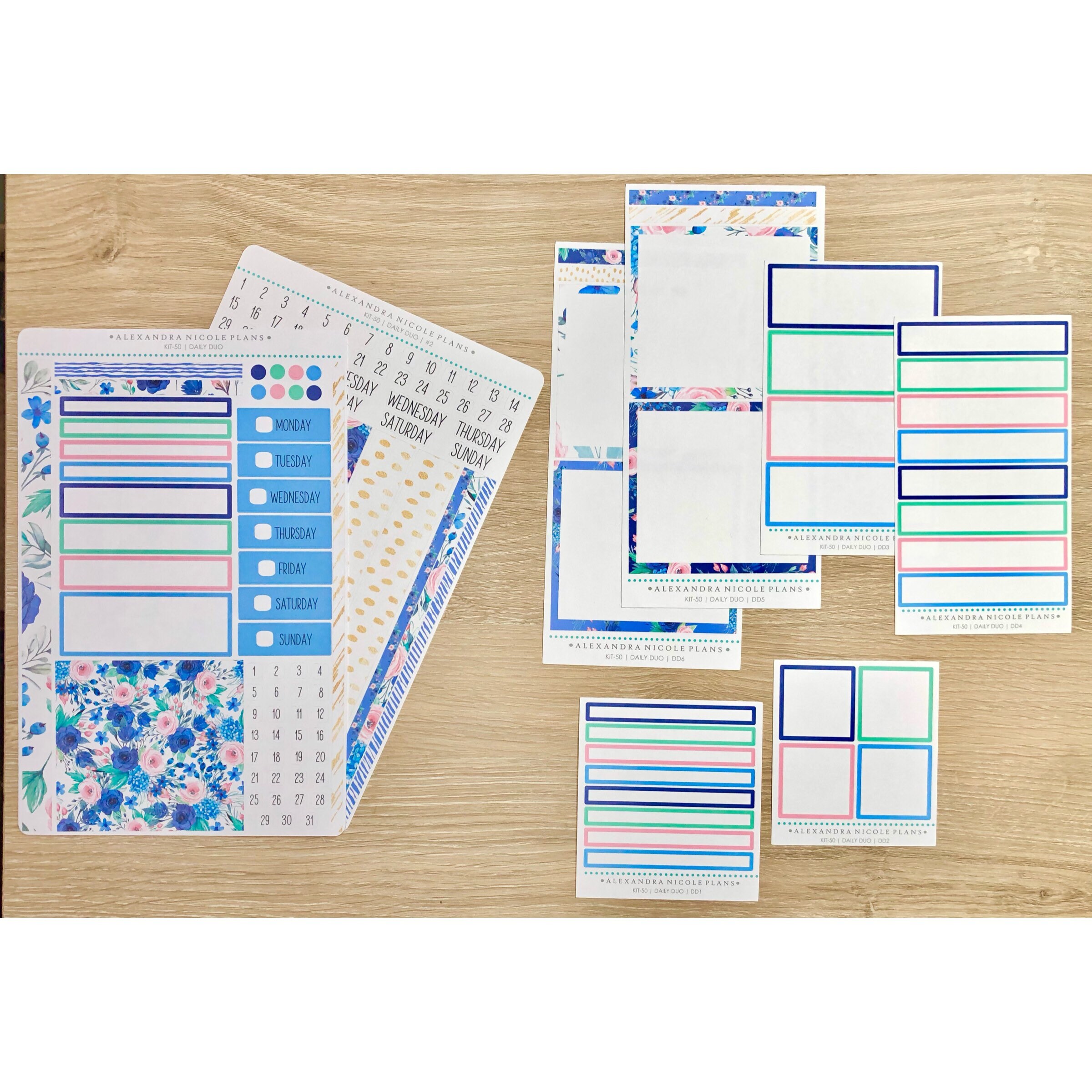 Office & School Supplies Home & Living Kit 50 Daily Duo Time Labels ...