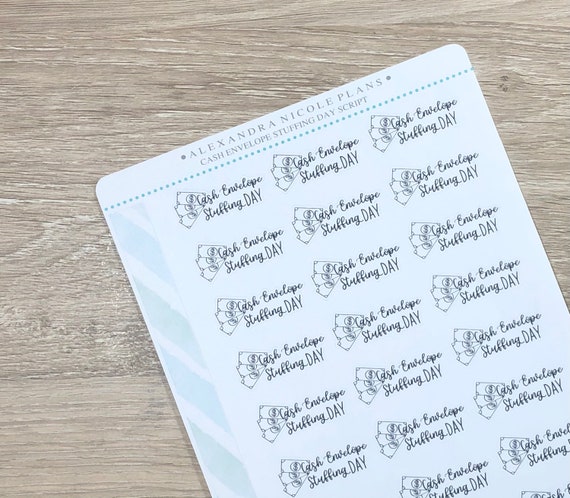 CASH ENVELOPES Script Planner Stickers Script Stickers Budget Stickers ...