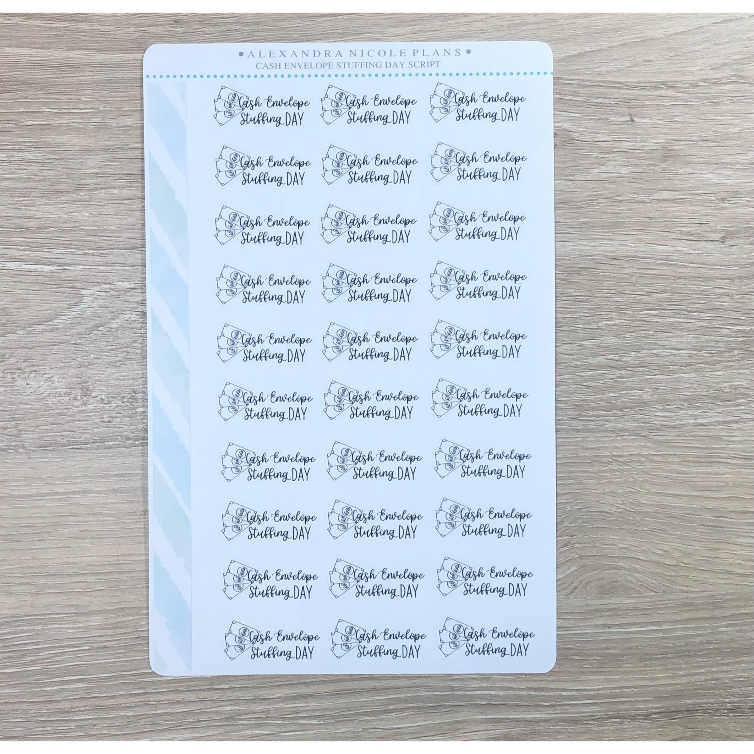 CASH ENVELOPES Script Planner Stickers Script Stickers Budget Stickers ...