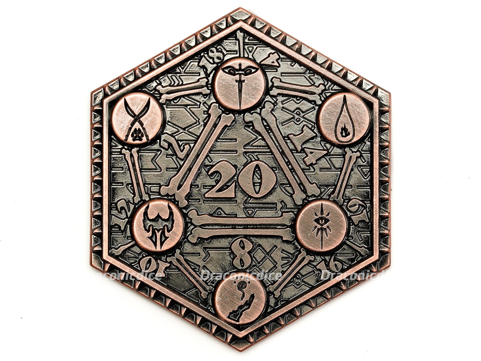 Copper D2 Dnd Classes Coin TTRPG Coin for Dungeons & Dragons - Etsy