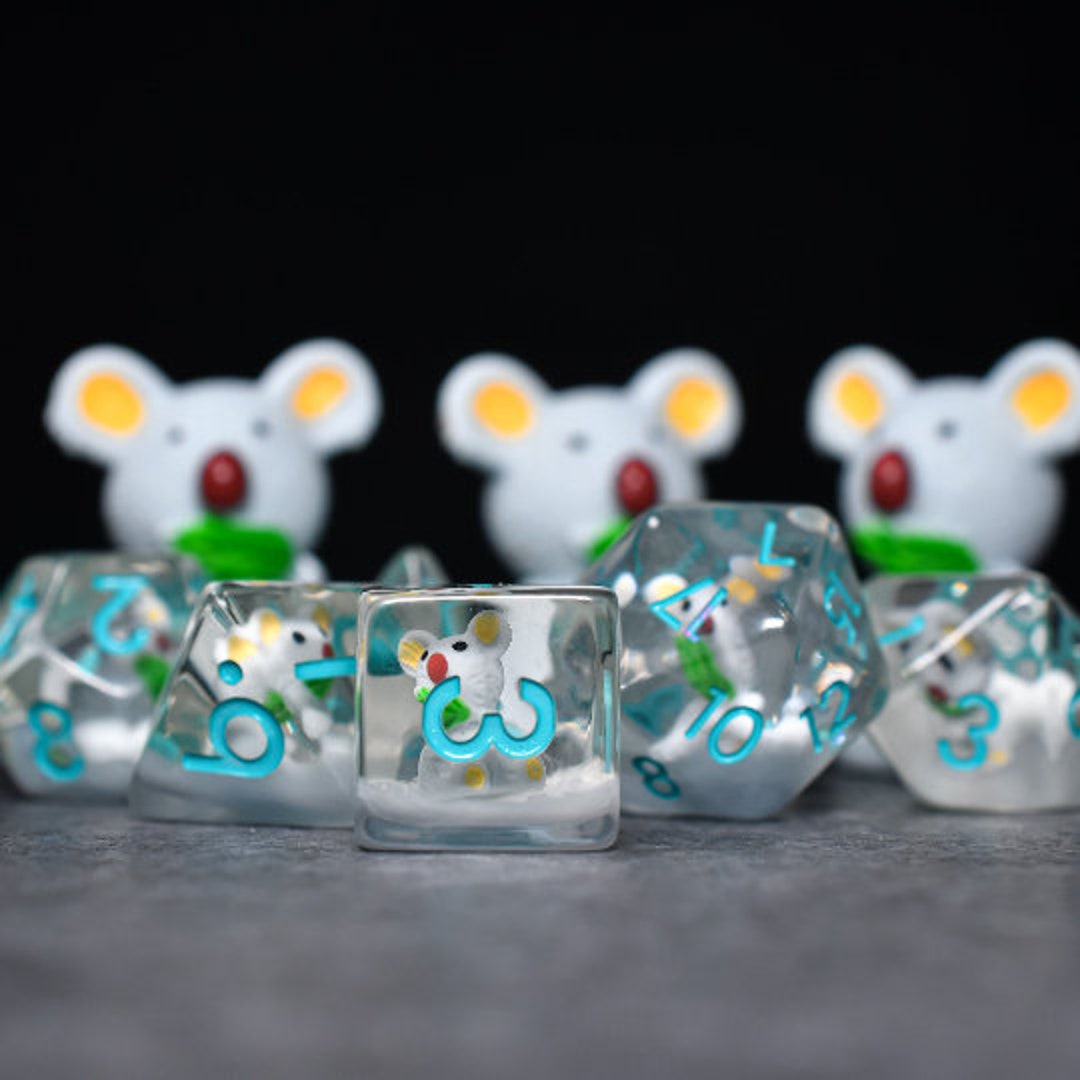 Koala Bear Dnd Dice Set Role Playing Dnd Dice Set Dice Set for Dungeons ...