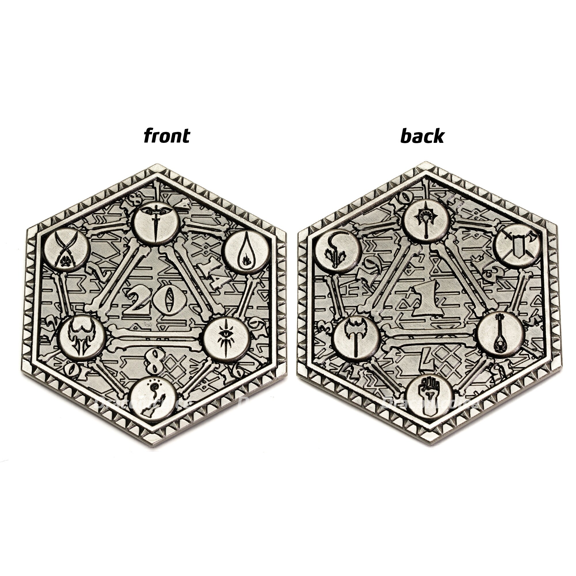 Silver D2 Dnd Classes Coin TTRPG Coin for Dungeons & Dragons - Etsy UK
