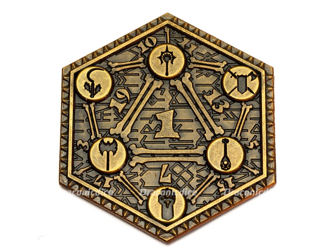 Golden D2 Dnd Classes Coin TTRPG Coin for Dungeons & Dragons - Etsy UK