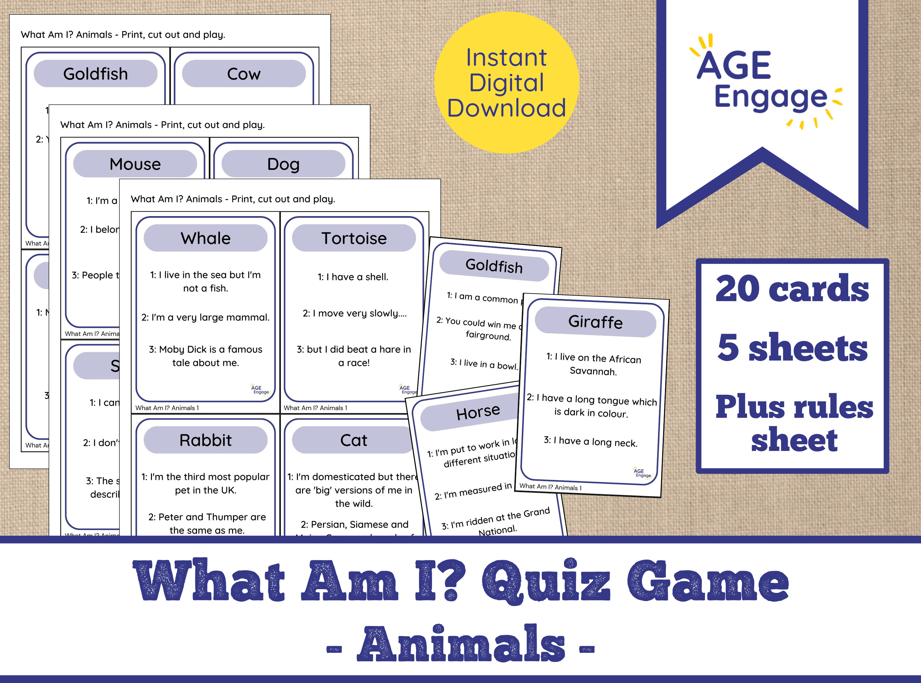 Dementia Activity Digital Download - What Am I Printable Card Game ...